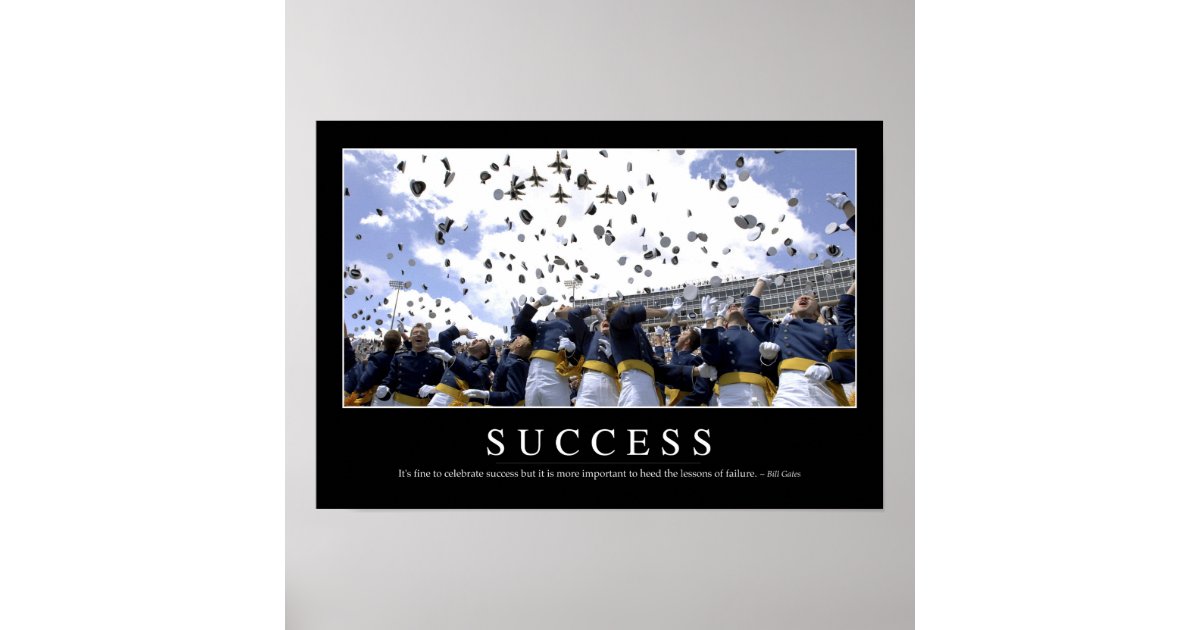 Success: Inspirational Quote Poster | Zazzle
