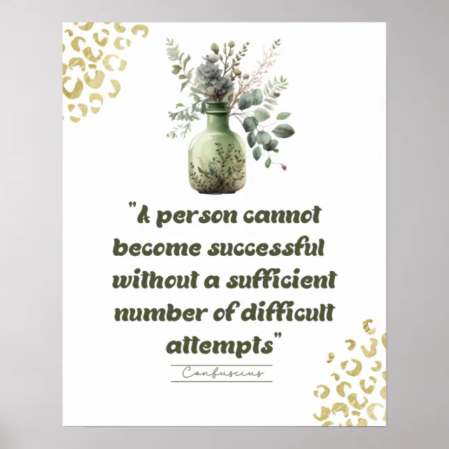 Success Inspirational Quote Poster | Zazzle