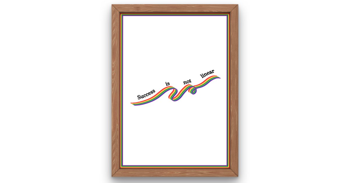 Success is not linear poster | Zazzle