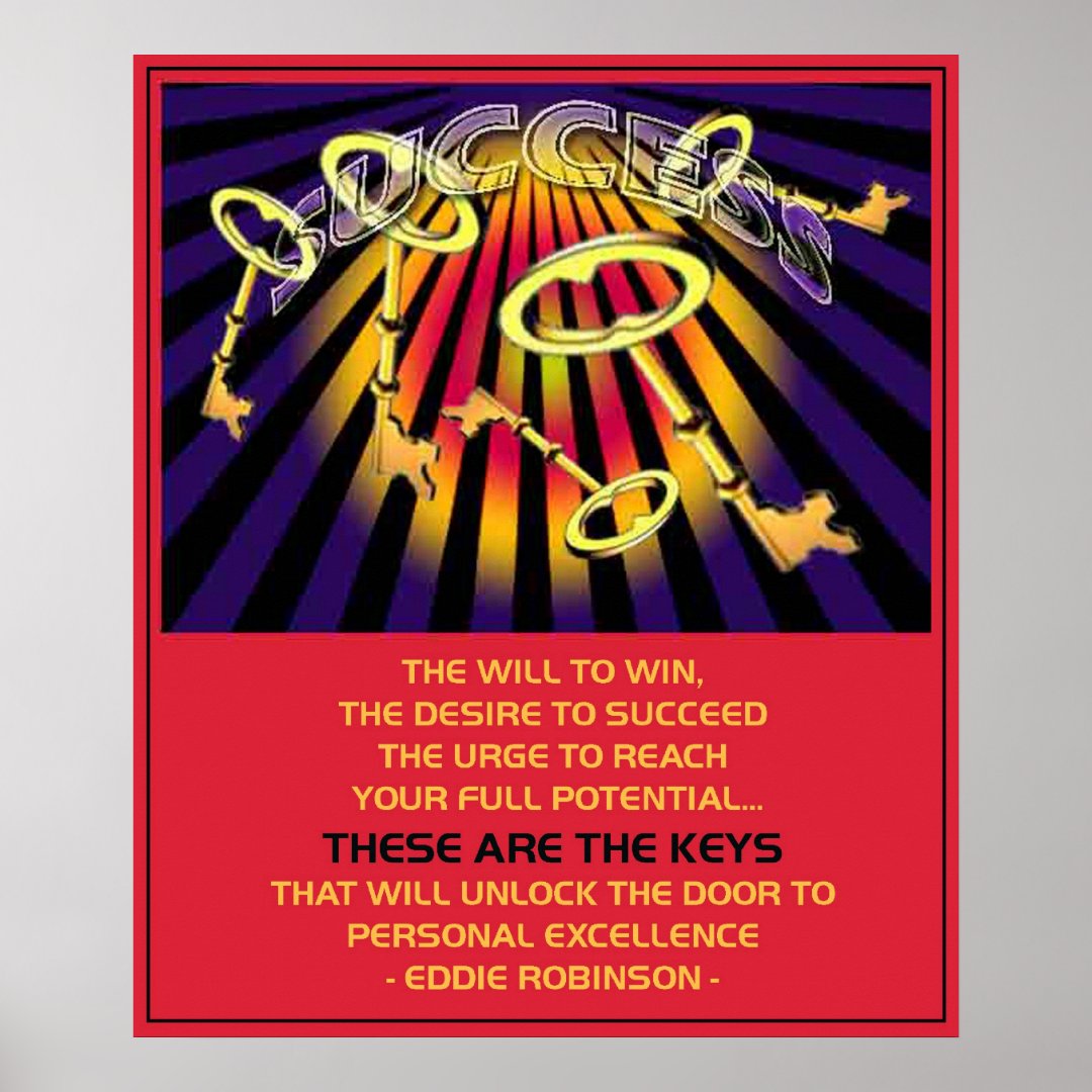 success keys poster | Zazzle