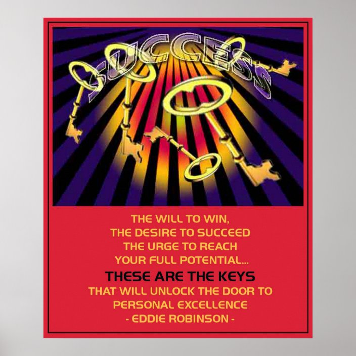 success keys poster | Zazzle.com