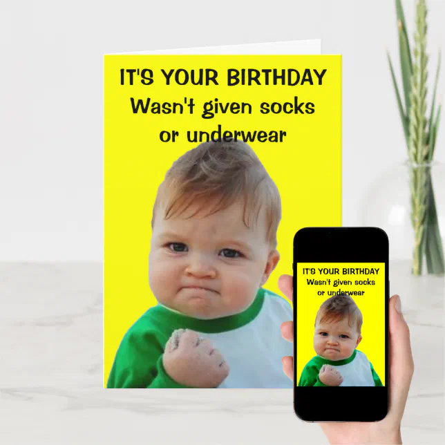 Success kid birthday card | Zazzle