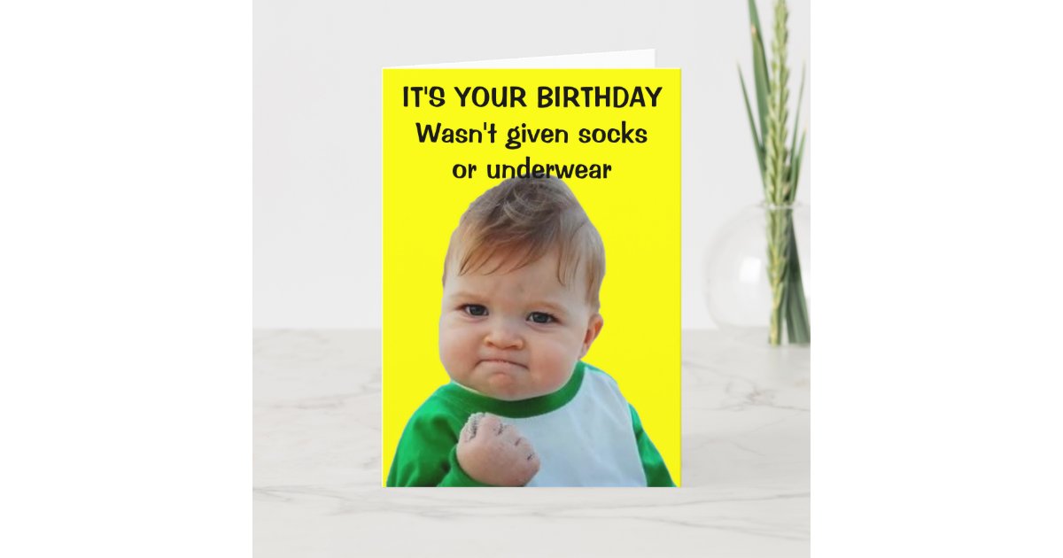 Success kid birthday card | Zazzle