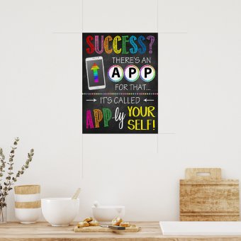 Success Motivational Classroom Poster | Zazzle