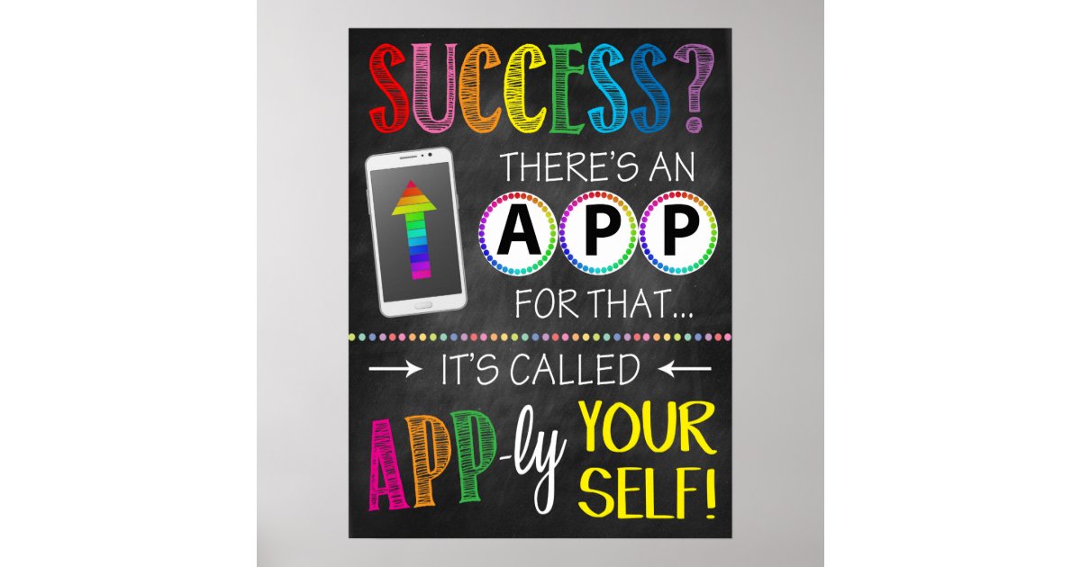 Success Motivational Classroom Poster | Zazzle