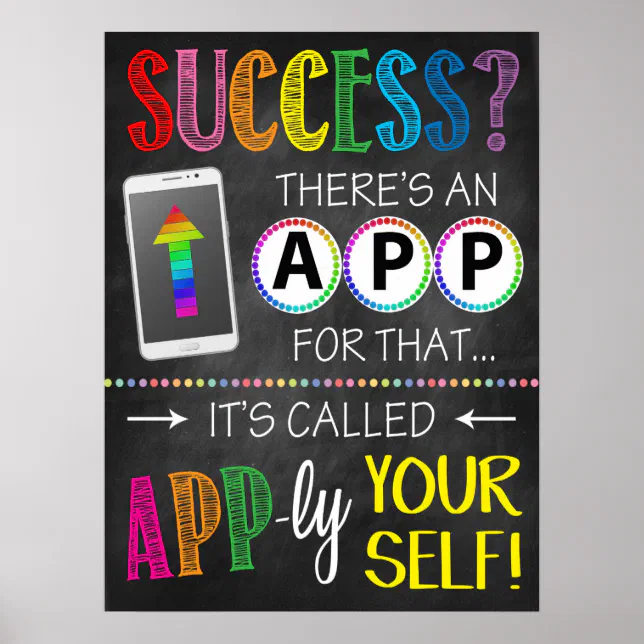Success Motivational Classroom Poster | Zazzle