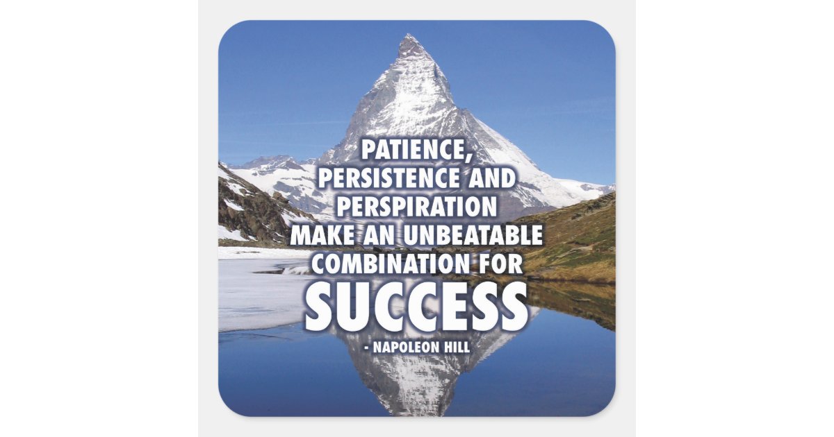 SUCCESS - Motivational Square Sticker | Zazzle