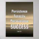 SUCCESS | Persist Persevere | Scripture BEIGE Poster | Zazzle