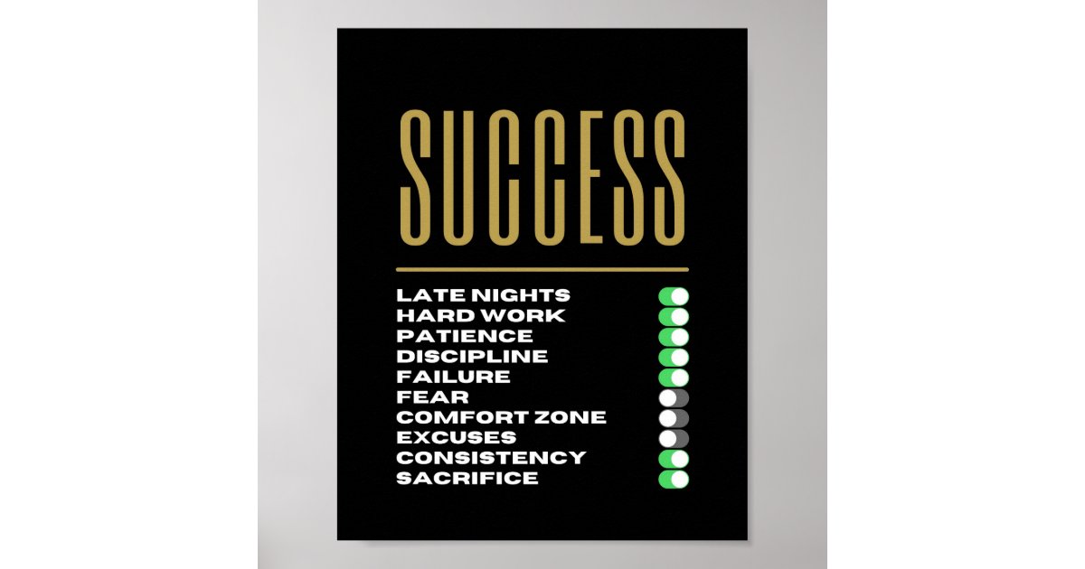SUCCESS POSTER | Zazzle