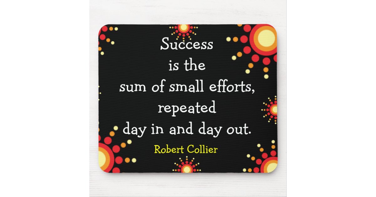 Success Quotation Black Mousepad | Zazzle