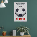 Success Soccer Football Motivational Inspirational Poster | Zazzle