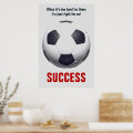 Success Soccer Football Motivational Inspirational Poster | Zazzle
