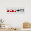 Success Soccer Football Motivational Inspirational Poster | Zazzle