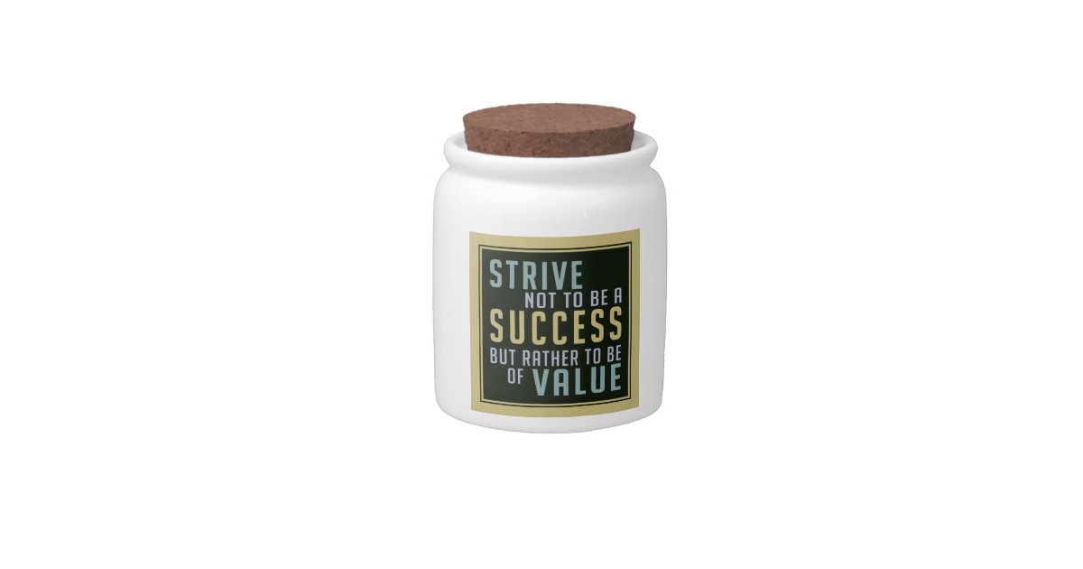 Success & Value Motivational candy jar | Zazzle