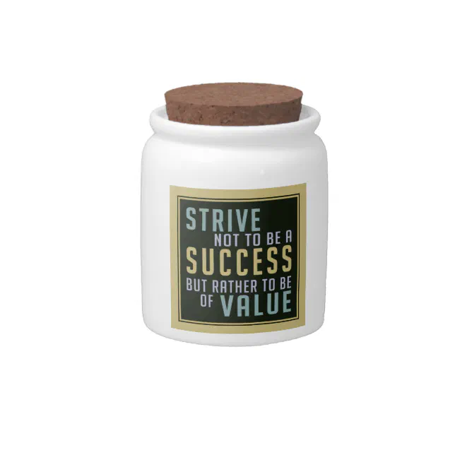 Success & Value Motivational candy jar | Zazzle
