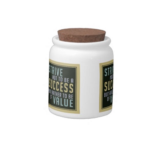 Success & Value Motivational candy jar | Zazzle