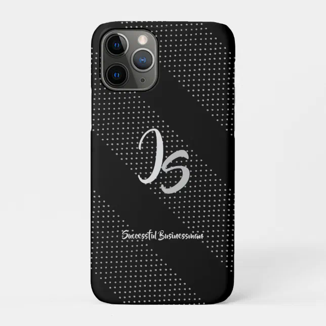 "Successful Businessman" Personal Silver Monogram Case-Mate iPhone Case | Zazzle