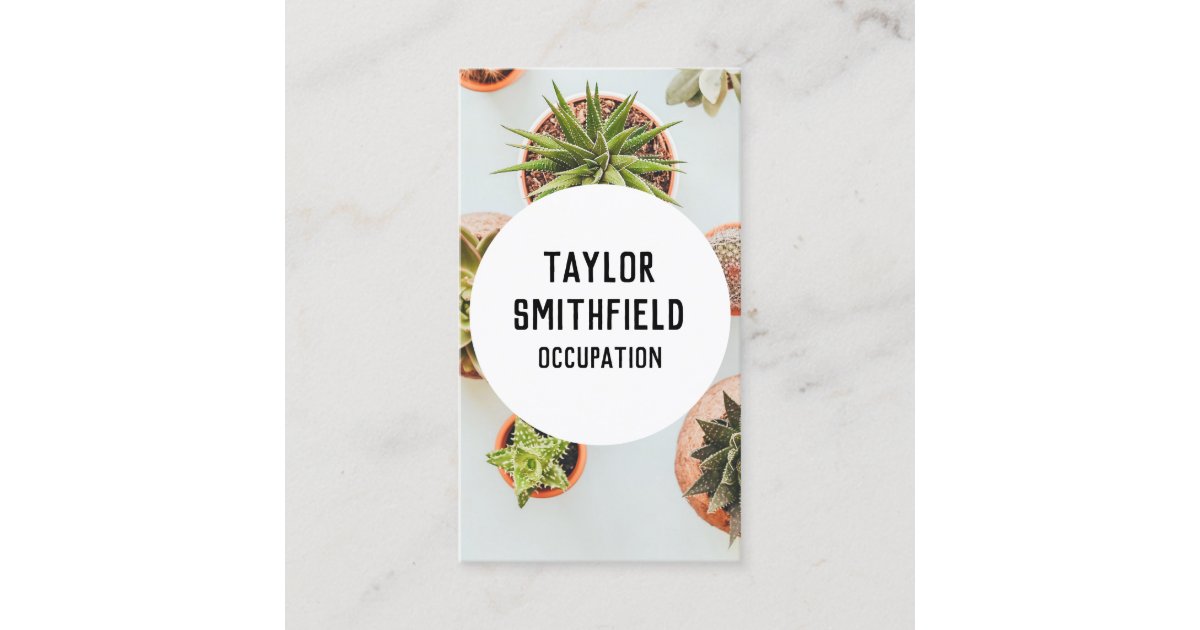succulent business card | Zazzle