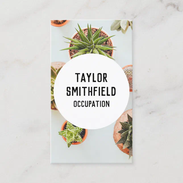 succulent business card | Zazzle