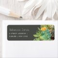 SUCCULENT CACTUS FLORAL GARDEN WATERCOLOR ADDRESS LABEL | Zazzle