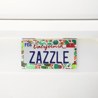 Succulent Cactus Potted Plants Green Cacti Garden License Plate Frame ...