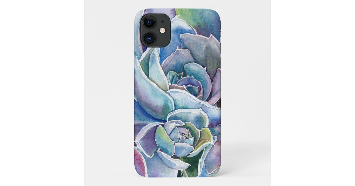 Succulent Echeveria 'Blue Sky' iPhone case | Zazzle