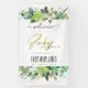 SUCCULENT FOLIAGE WATERCOLOR BABY SHOWER WELCOME BANNER | Zazzle