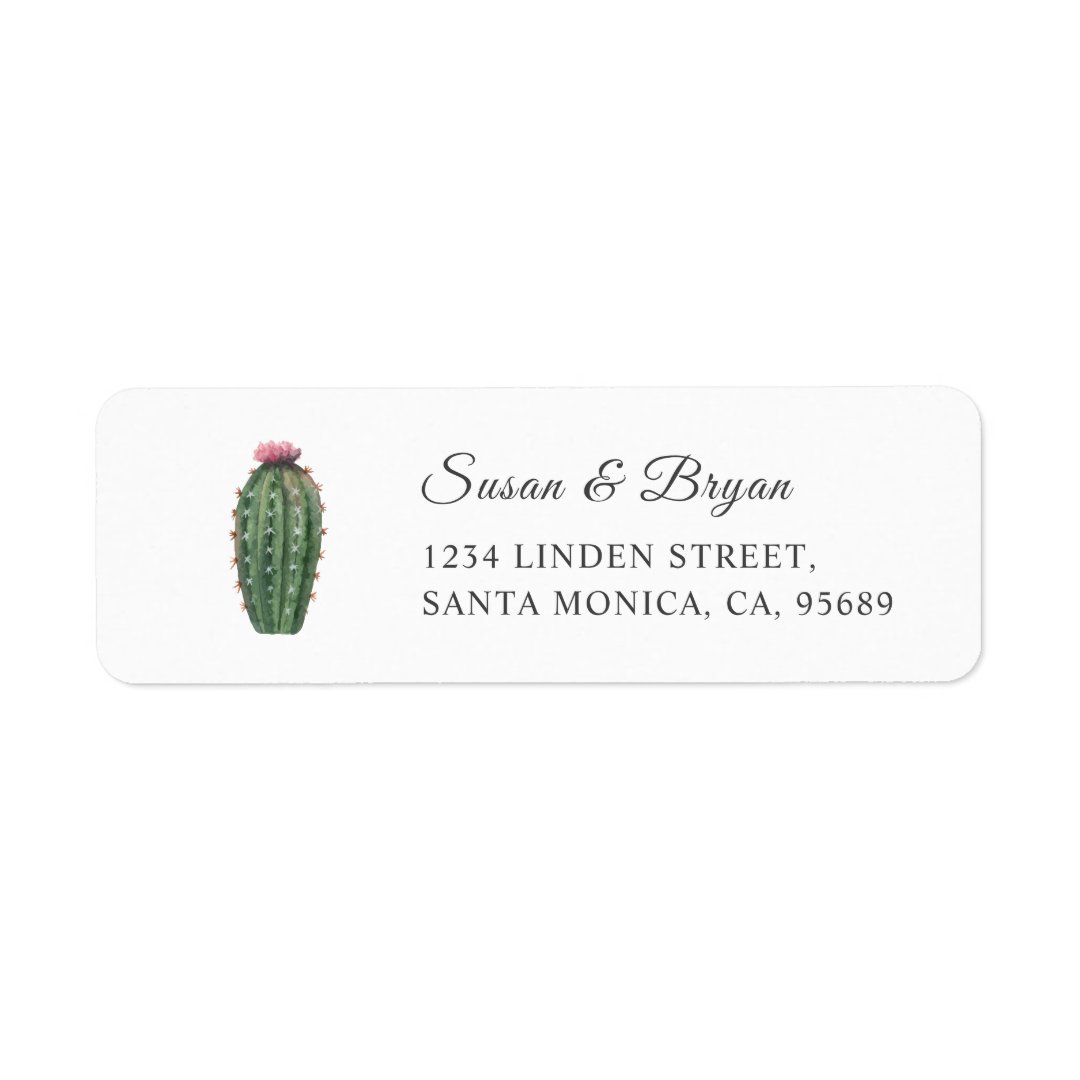 Succulent Greenery Address Label | Zazzle