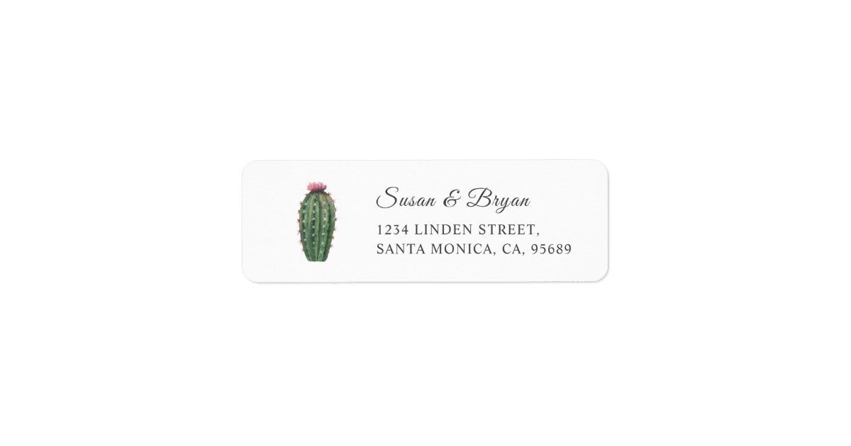 Succulent Greenery Address Label | Zazzle