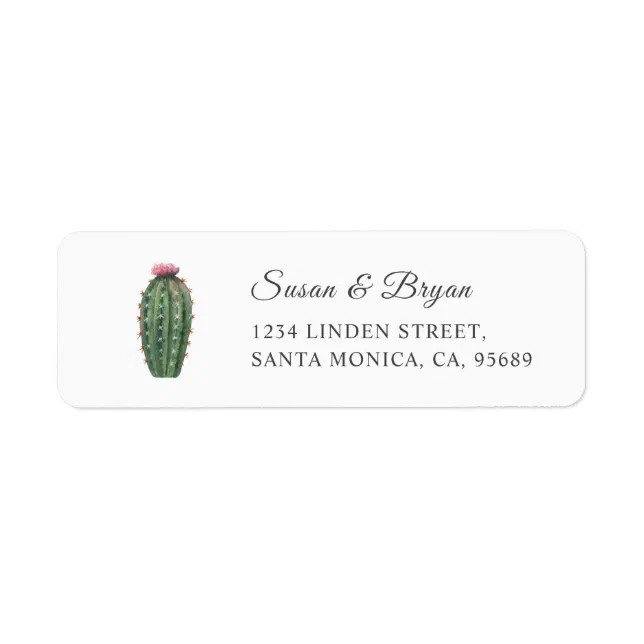 Succulent Greenery Address Label | Zazzle