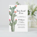 Succulent greenery engagement party cactus invitation | Zazzle