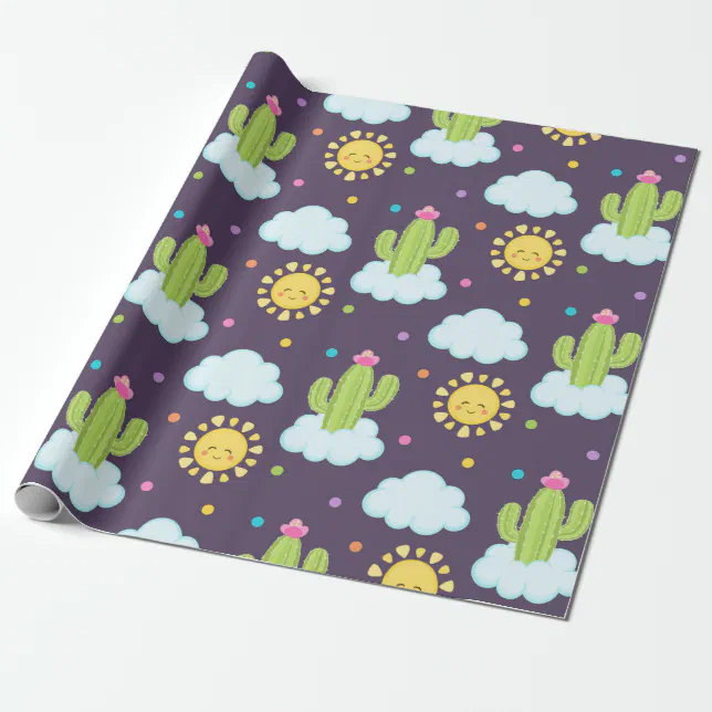 Succulent Heaven Baby Shower Wrapping Paper | Zazzle