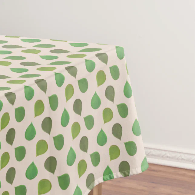 Succulent Jade Tree Green Leaves on Beige Tablecloth | Zazzle