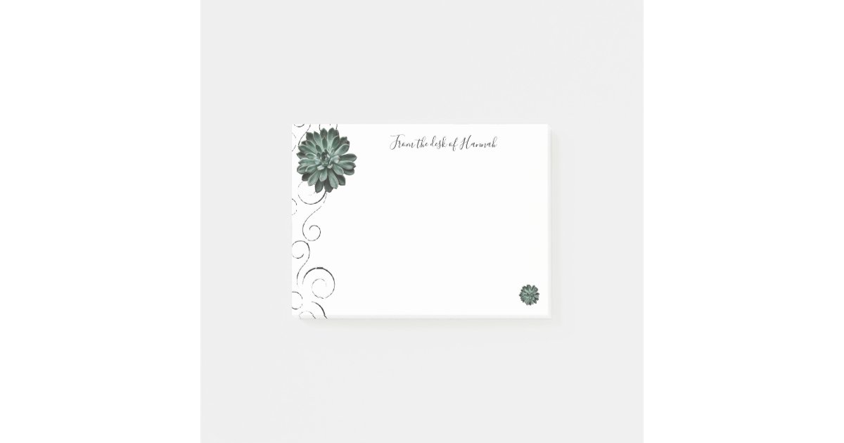 Succulent Personalized Notes | Zazzle