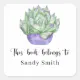 Succulent plant - This book belongs to Square Sticker | Zazzle