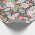 Succulent Plants And Cactus Pattern Wrapping Paper | Zazzle