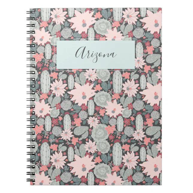 Succulent Plants Cactus Personalized Notebook | Zazzle