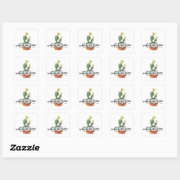 Succulent Watch Me Grow Sticker | Zazzle