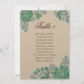 Succulent wedding seating chart. Rustic cactus Invitation | Zazzle