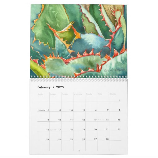 Succulents 2012 Watercolor Calendar | Zazzle
