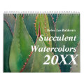 Succulents 2012 Watercolor Calendar | Zazzle