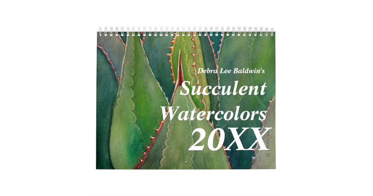 Succulents 2012 Watercolor Calendar | Zazzle
