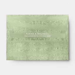Succulents and Sparkle Wedding Green ID515 Envelope | Zazzle