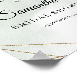 Succulents eucalyptus bridal shower welcome sign | Zazzle