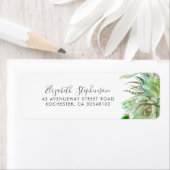 Succulents Greenery Modern Label | Zazzle