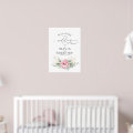 Succulents Greenery Pink Floral Wedding Welcome Poster | Zazzle