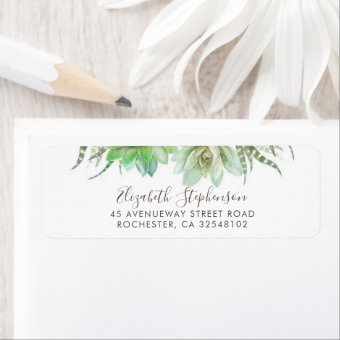 Succulents Label | Zazzle