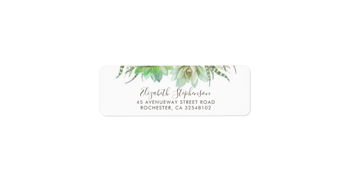 Succulents Label | Zazzle