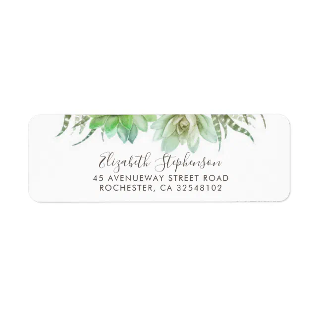 Succulents Label | Zazzle