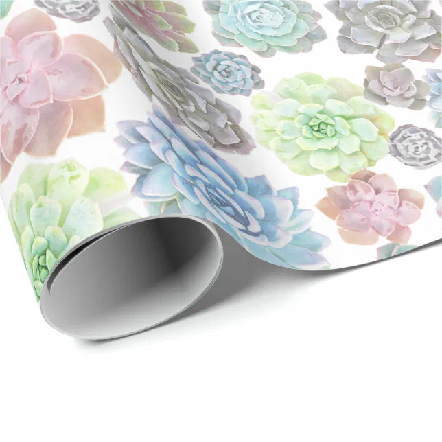 Succulents wrapping paper | Zazzle